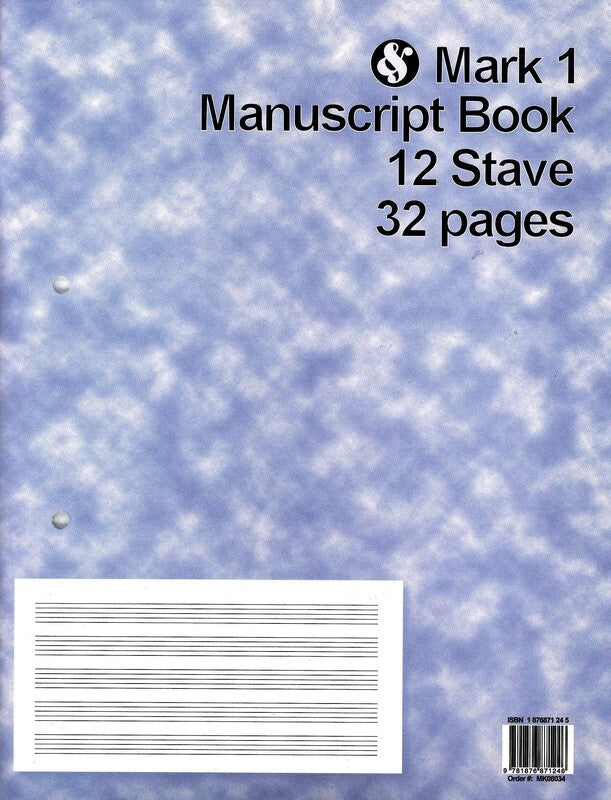 MARK 1 MANUSCRIPT BOOK 12 STAVE 32 PAGES – PianoMax by Kawai